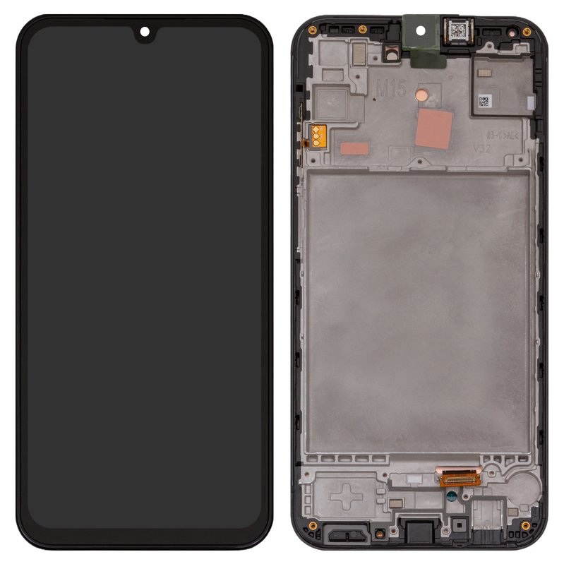 LCD compatible with Samsung M156 Galaxy M15, (black, with frame ...