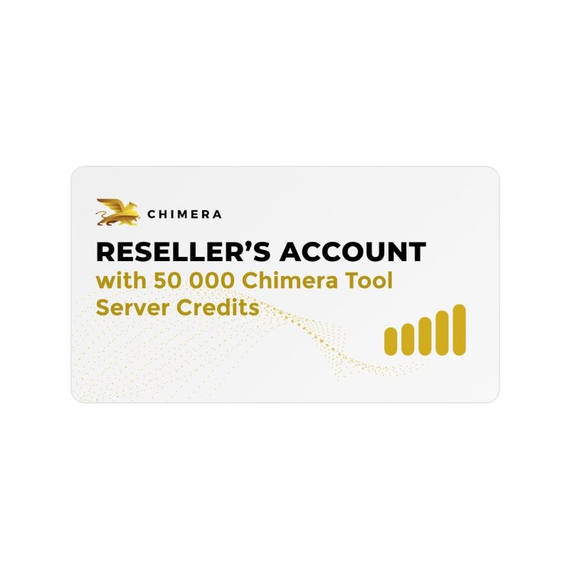 Reseller's Account with 50000 ChimeraTool Server Credits - GsmServer