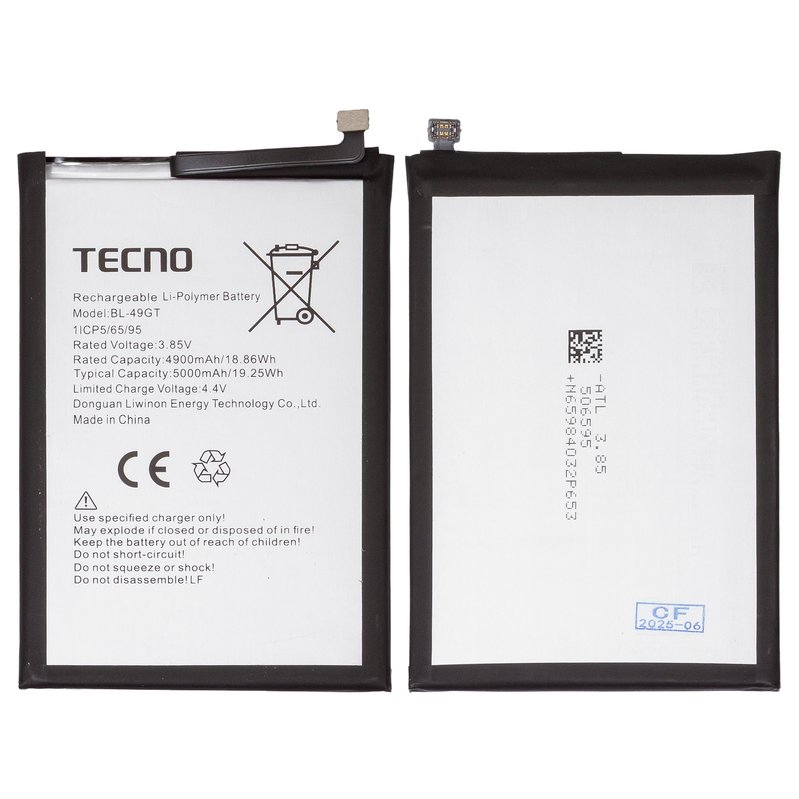 Battery BL-49GT compatible with Tecno Camon 17, Camon 17P, Spark 9 Pro ...